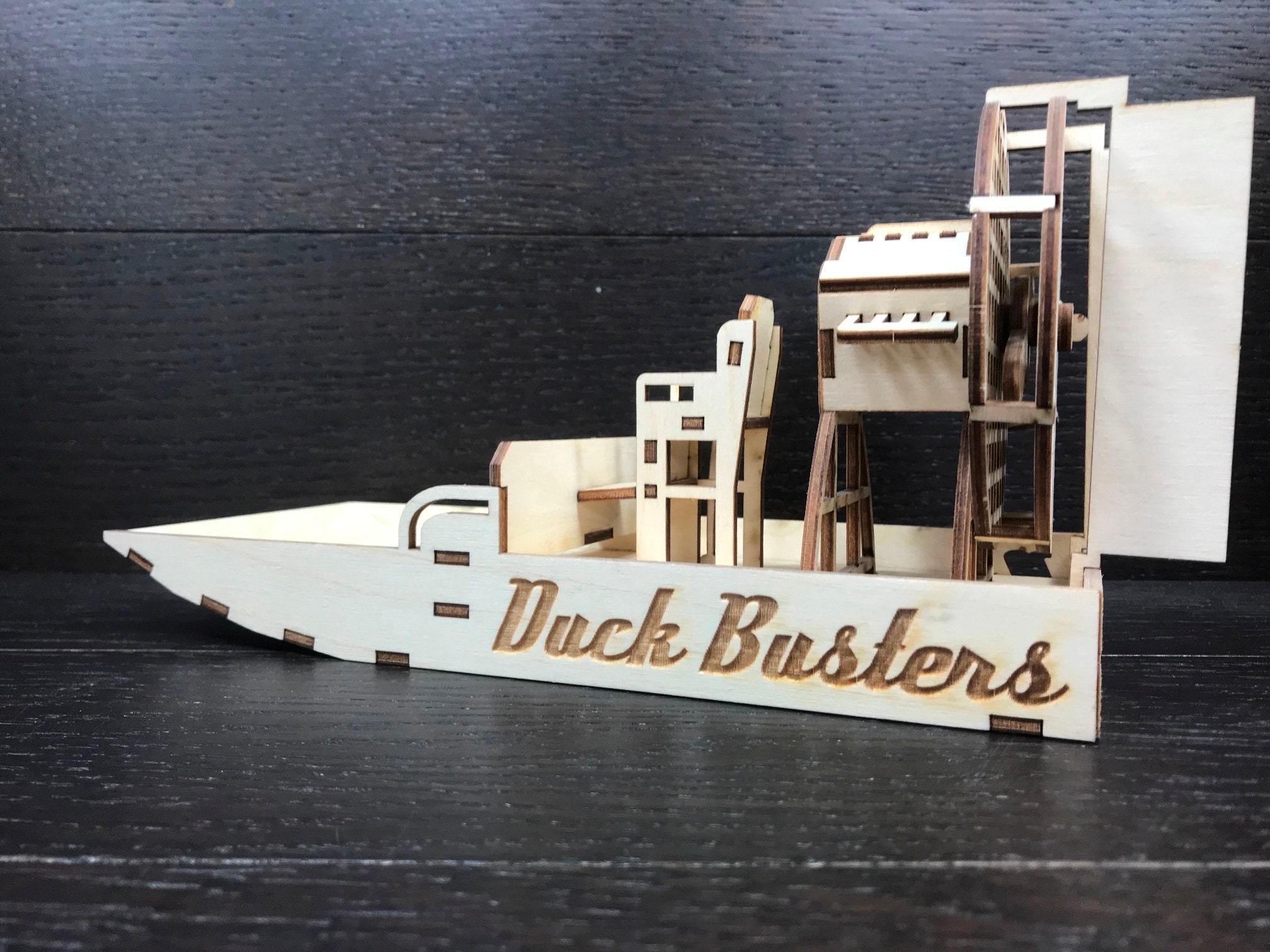 Laser cutt Air boat kit free text | Etsy