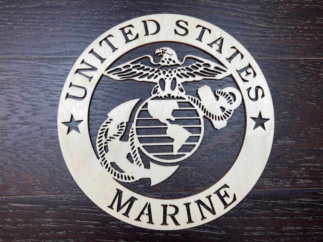 4'' - 14'' / United States Marine / Laser Cut Logo - Etsy