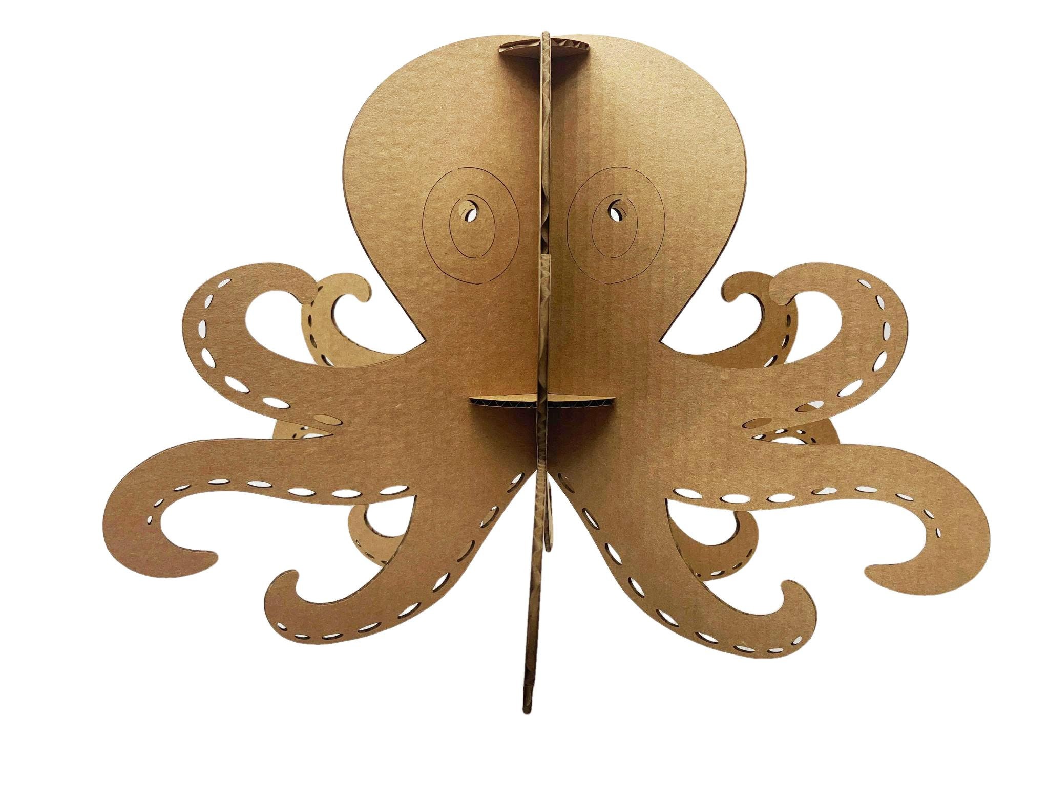 Cardboard Octopus 20'' Wide / 6 Braches - Etsy UK