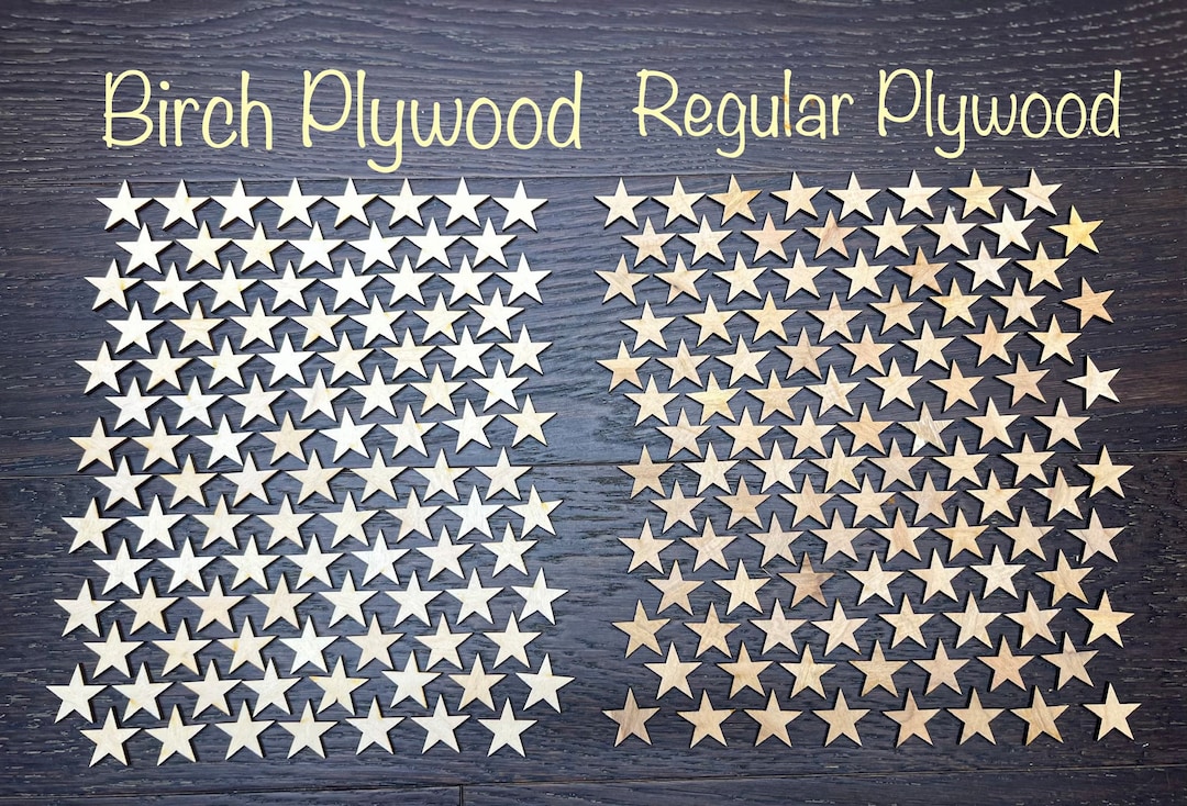 50 Laser Cut Plywood Stars – Birch & Regular, Crafting Supplies - Etsy