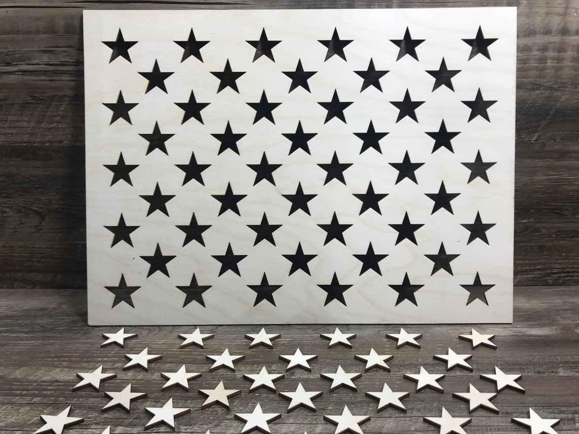 USA Flag / 50 Star's Stencil / Wooden Stencil / Union - Etsy