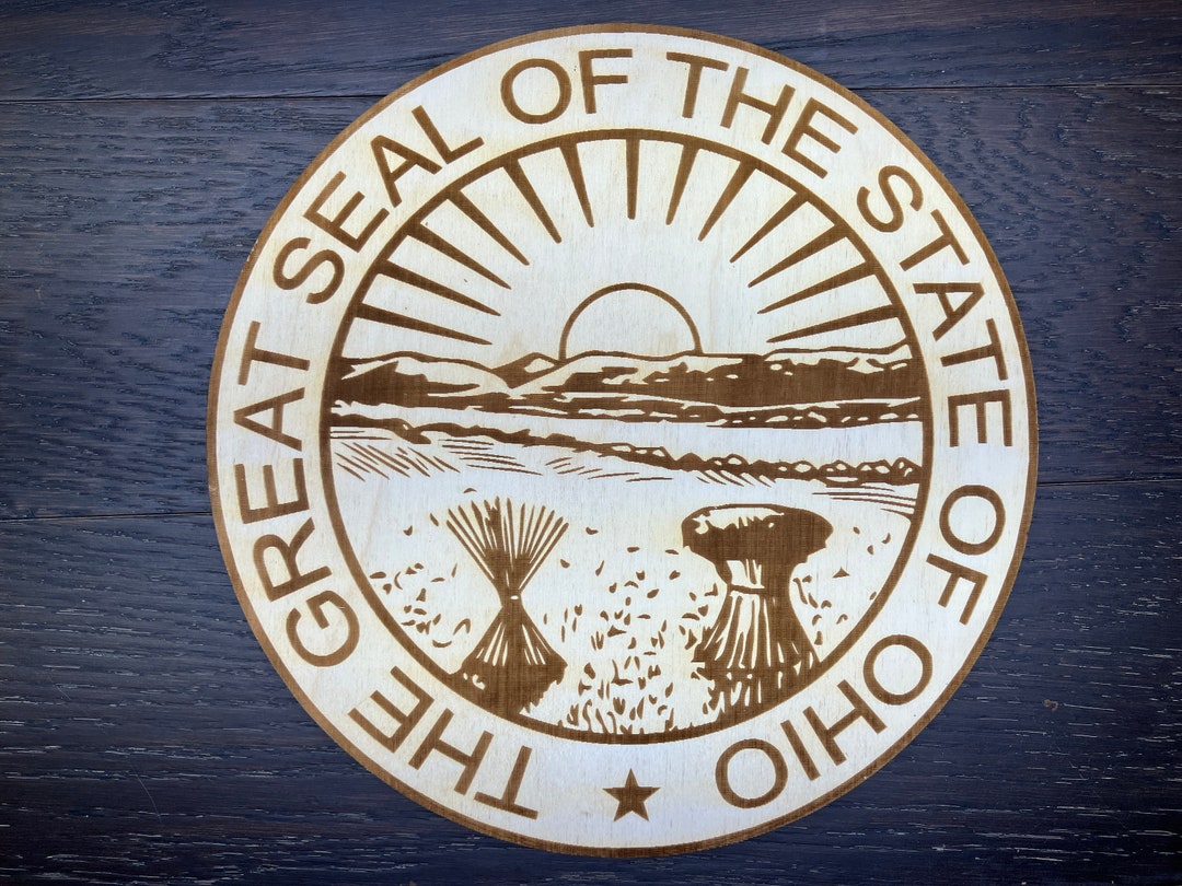 Ohio State Seal 1/4'' Birch Plywood / Laser Engraved / 10'' - 14'' Tall ...