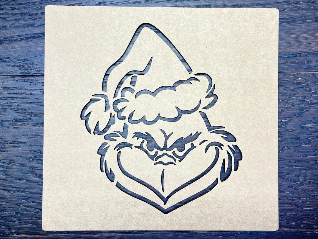 Grinch Stencil / 1/16'' Cardboard Stencil / 5'' to 14'' - Etsy