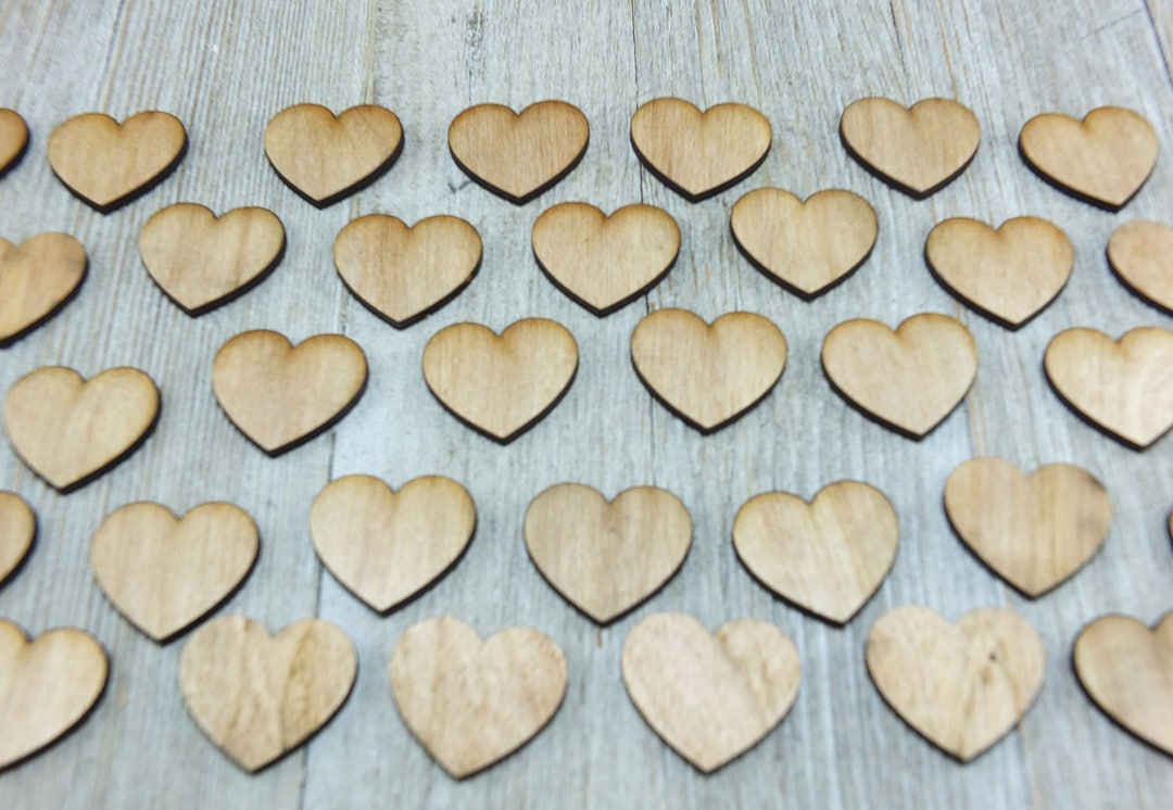 50 Laser Cut Hearts- Crafting Supplies - Etsy