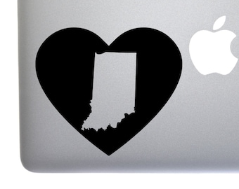 Indiana Heart Decal - Etsy