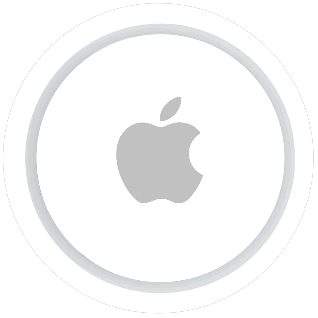 White Apple AirTag Logo Overlay Single Color High Quality Vinyl Decal ...