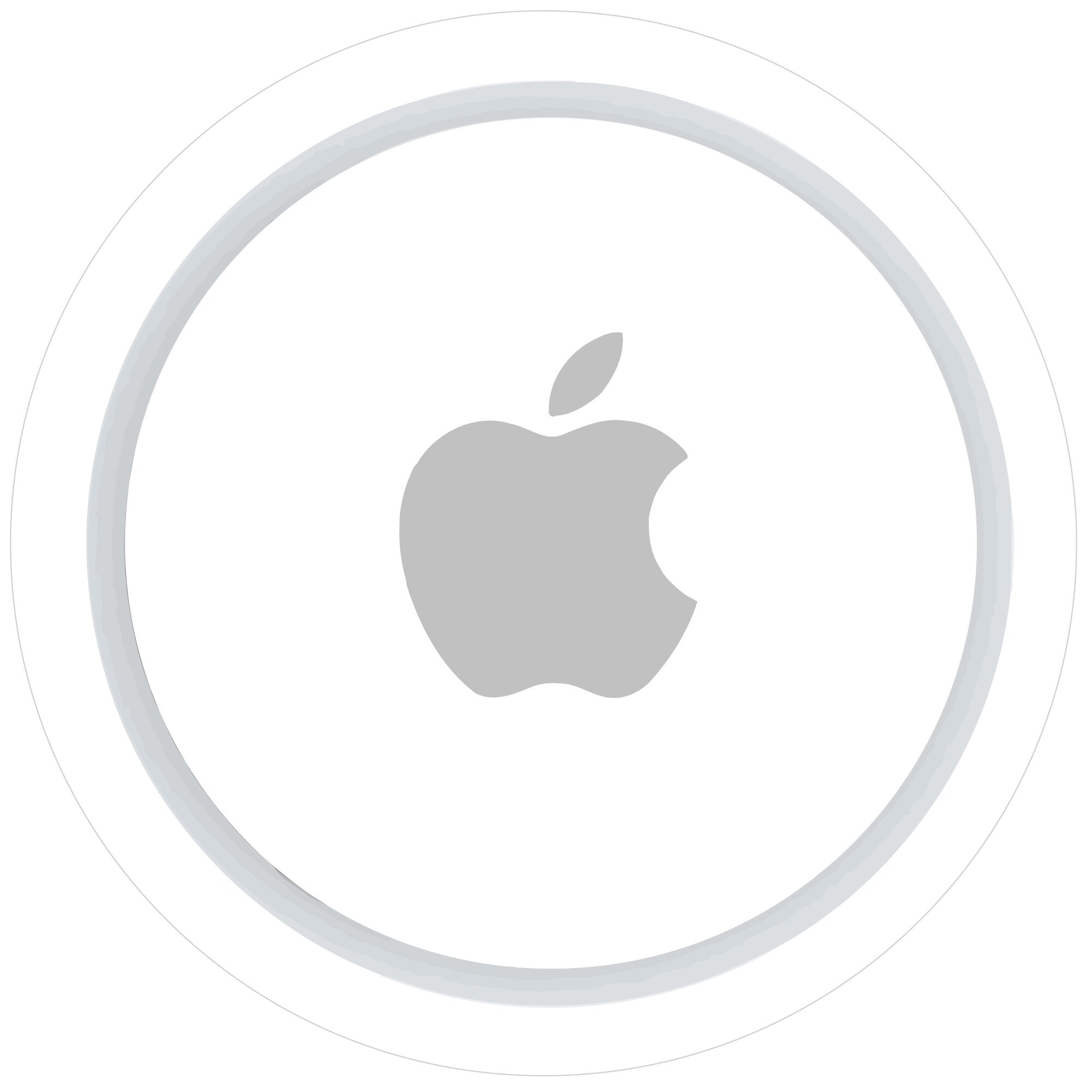 White Apple AirTag Logo Overlay Single Color High Quality Vinyl Decal ...