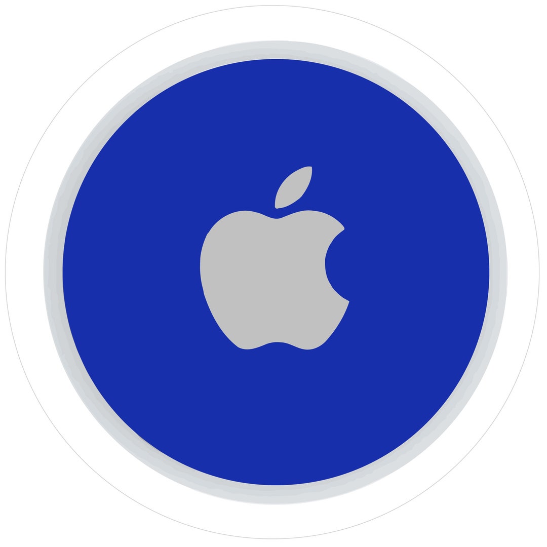 Blue Apple AirTag Logo Overlay Single Color High Quality Vinyl Decal - Etsy