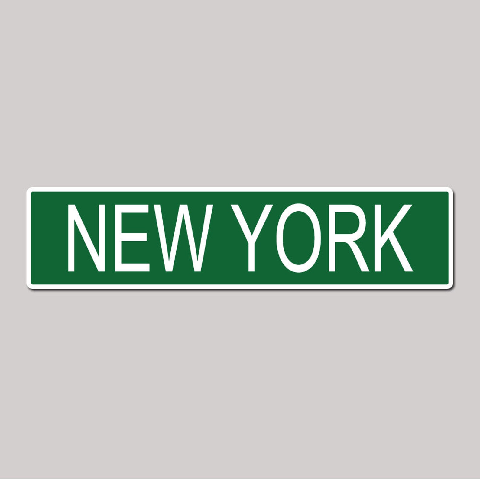 NEW YORK City Pride Green Vinyl on White - 4X17 Aluminum Street Sign - Etsy