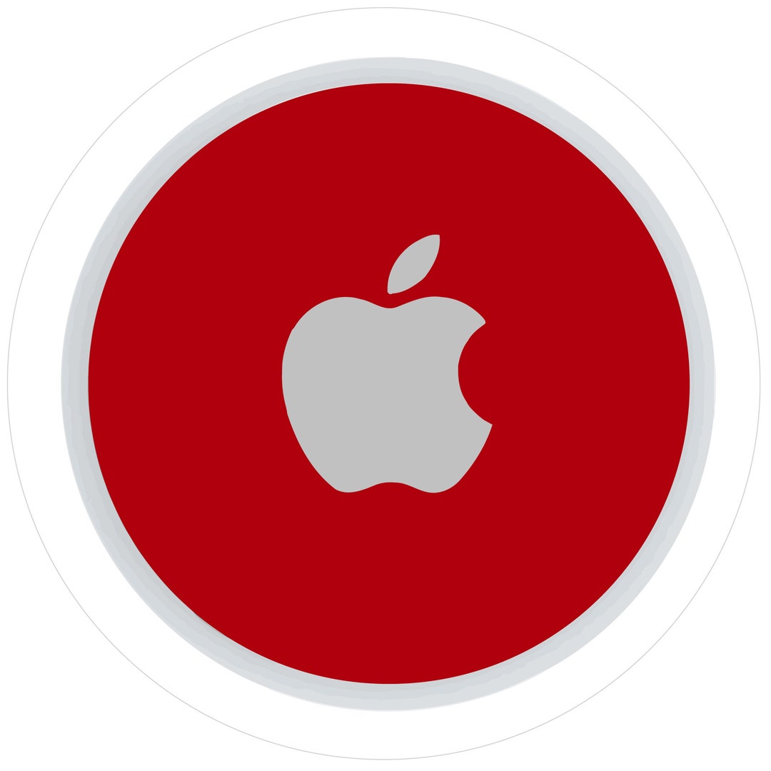 Red Apple AirTag Logo Overlay Single Color High Quality Vinyl Decal - Etsy