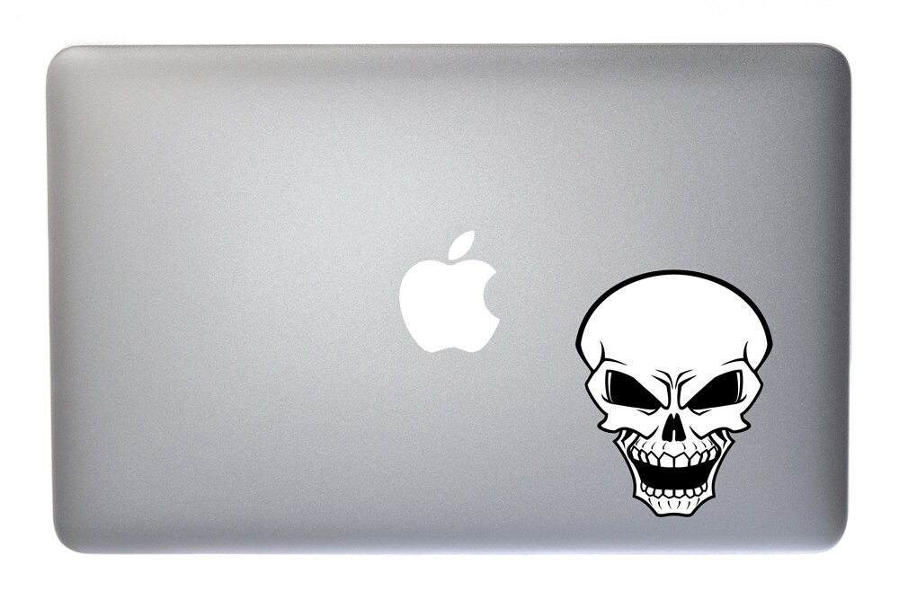 Angry Skull Face Yelling Full Color Decal for Macbook - Etsy
