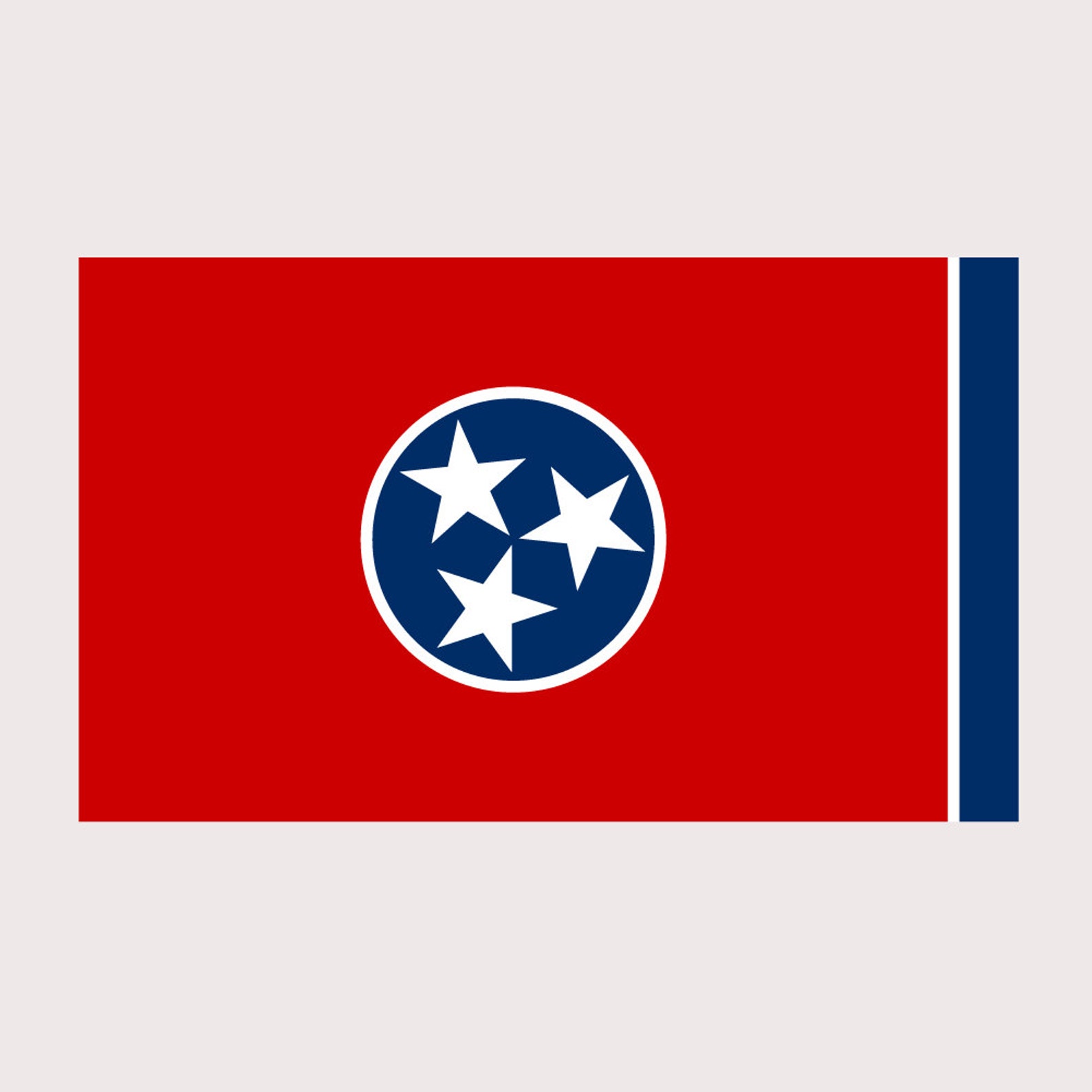 Tennessee Pride State Flag REFLECTIVE Full Color Decal for - Etsy