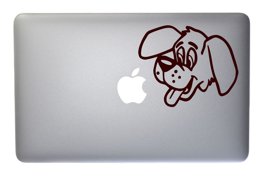 Puppy Dog Face Vinyl Decal for Macbook, Laptop (comes in Multiple ...