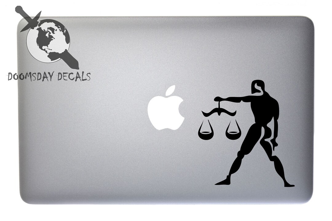 Libra Zodiac Symbol Silhouette 7th Sign Scales - Vinyl Decal for ...