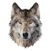 Grey Wolf Geometric 3M Reflective Material Artistic Awesome Amazing ...
