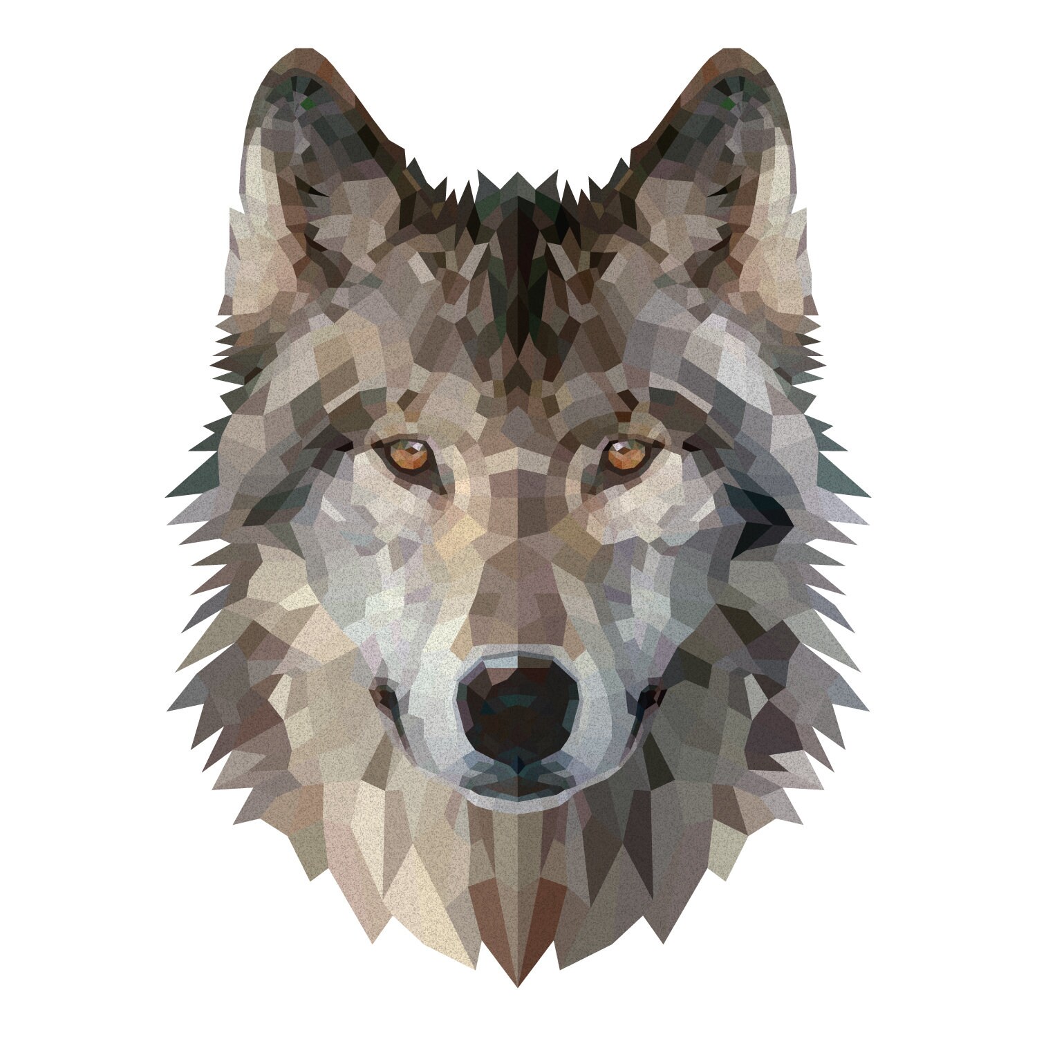 Grey Wolf Geometric 3M Reflective Material Artistic Awesome Amazing ...
