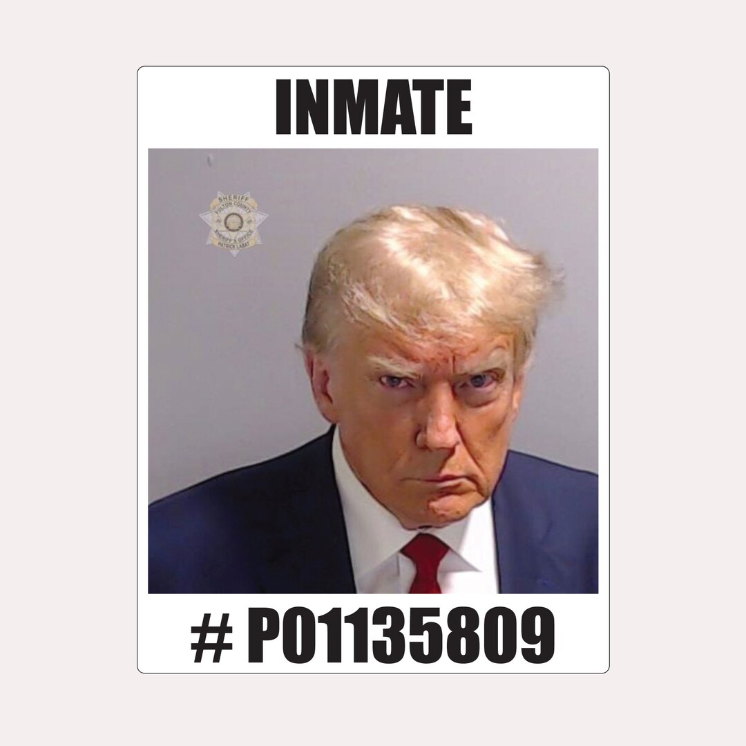 Trump Mugshot - Inmate - Political Humor - Full Color Vinyl Decal for ...