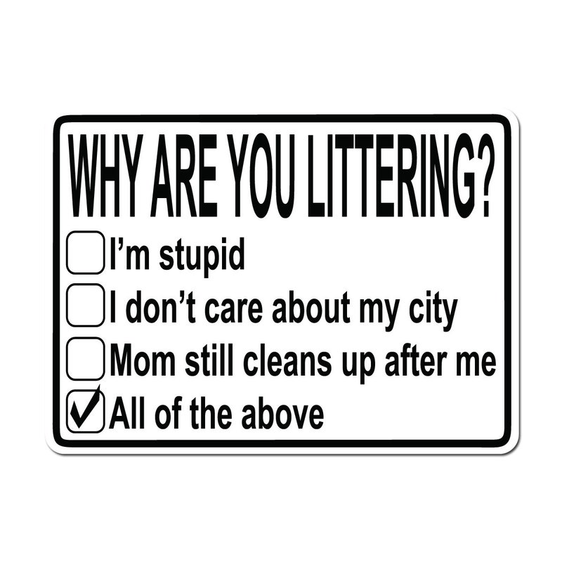Litter Signs - Etsy