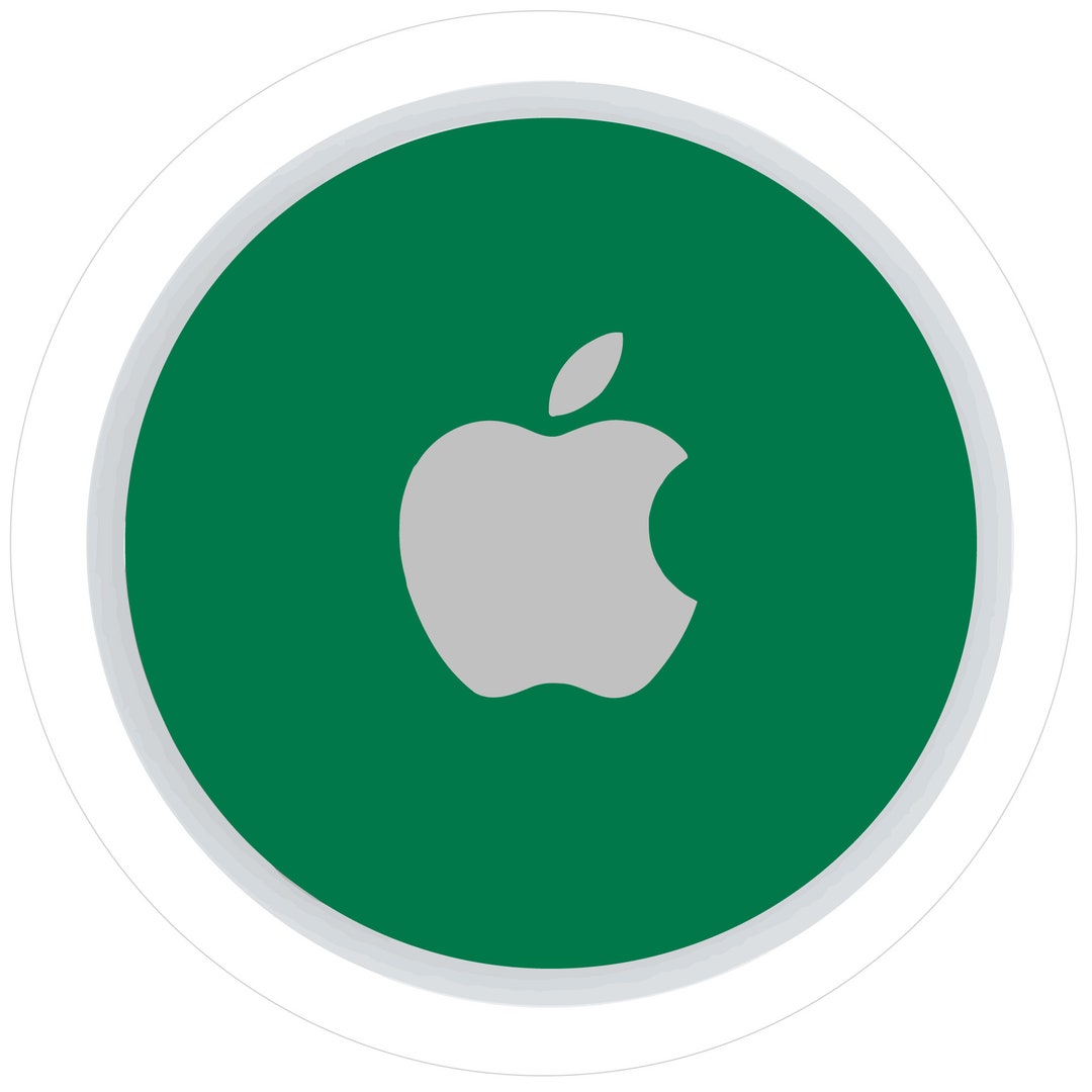 Green Apple AirTag Logo Overlay Single Color High Quality Vinyl Decal ...