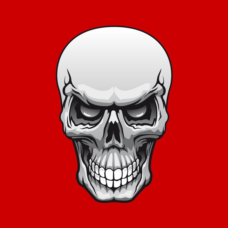 Evil Skull Face Smiling Full Color Decal for Macbook Laptop - Etsy
