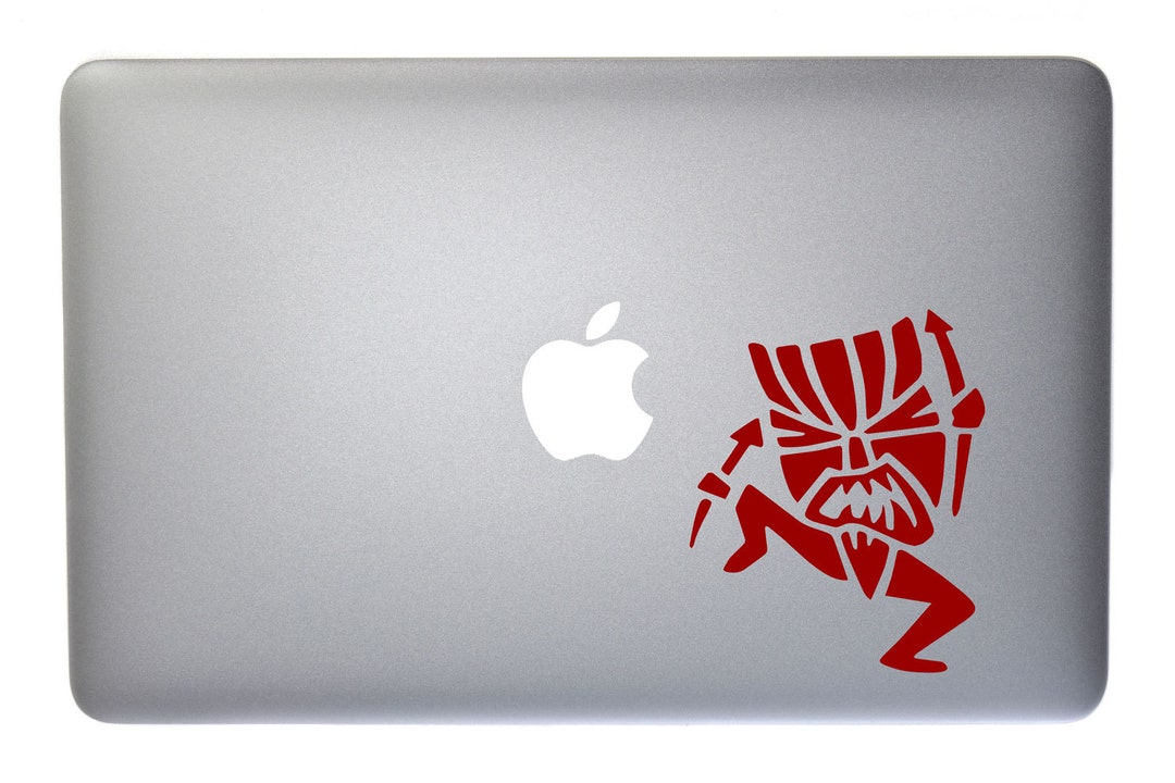 Dancing Tiki Witch Doctor - Vinyl Decal for Macbook, Laptop, Wall ...