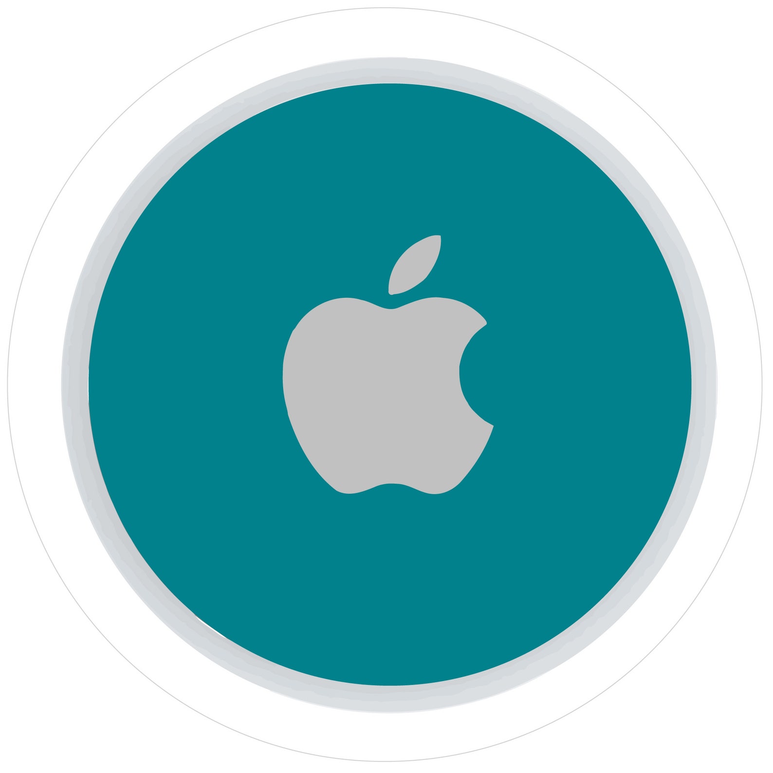 Turquoise Apple AirTag Logo Overlay Single Color High Quality Vinyl ...