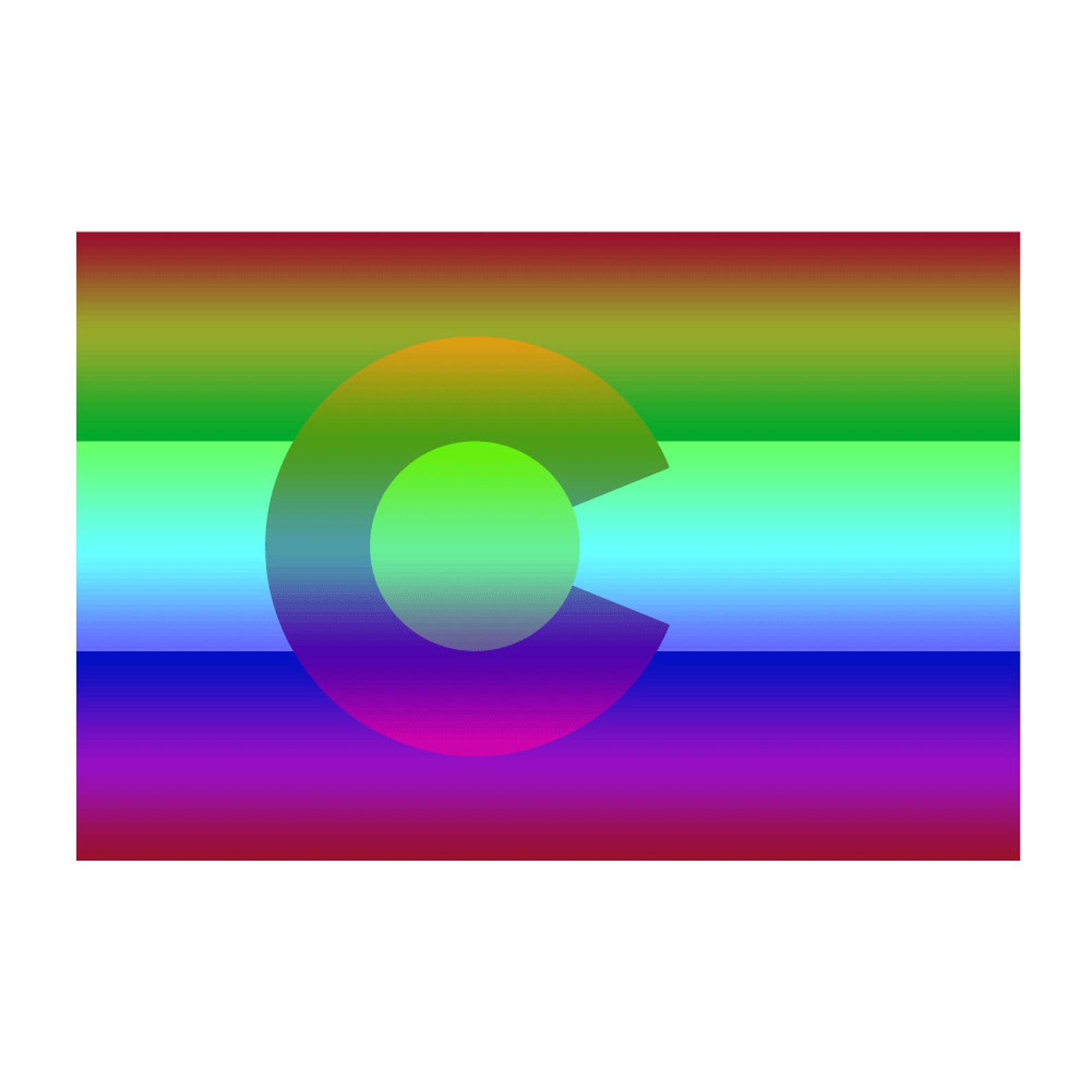 Colorado Gay Pride Rainbow State Flag Full Color Decal for - Etsy