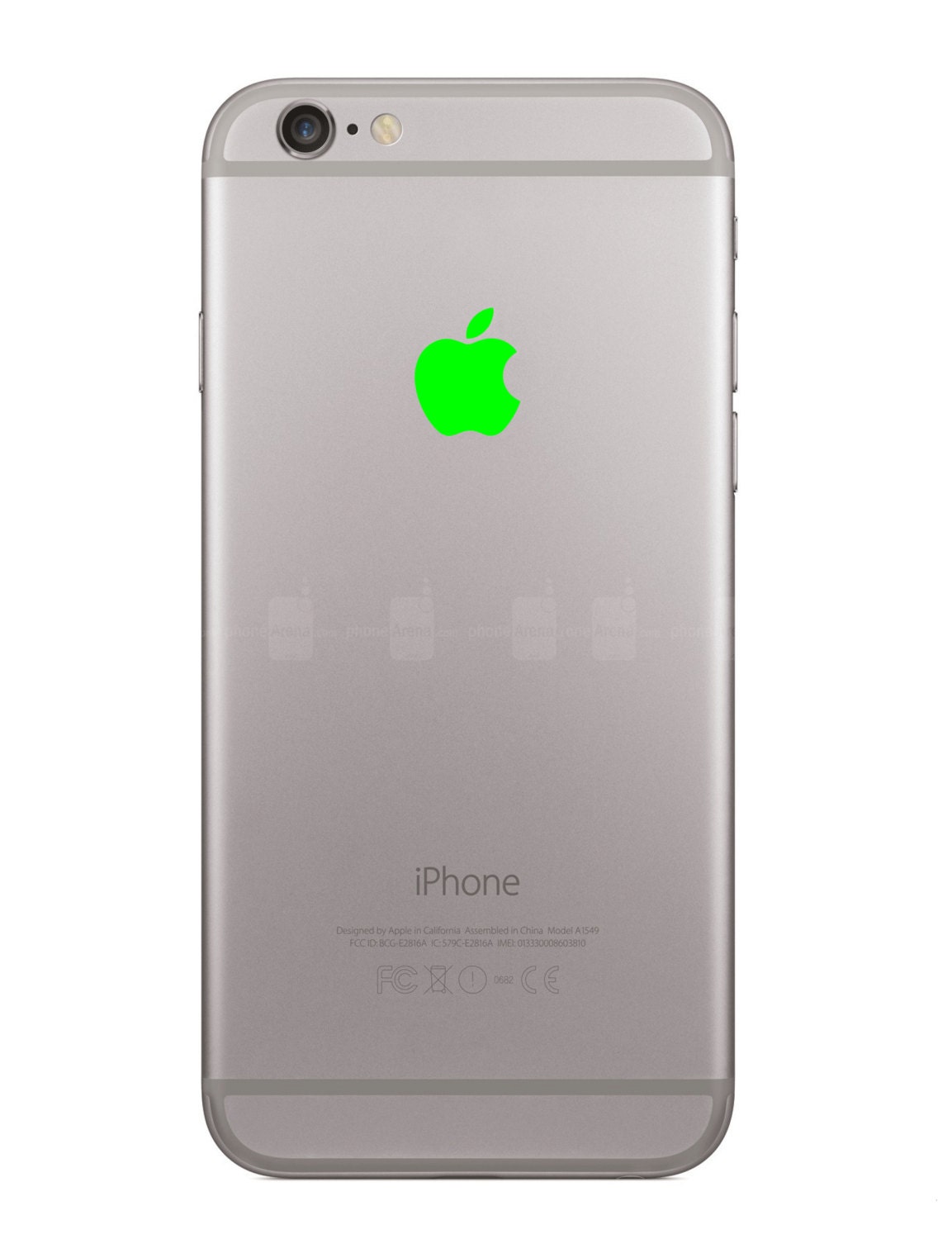 Neon Green Apple Logo Overlay Vinyl Decal - for iPhone 6,plus,5s,5c - Etsy