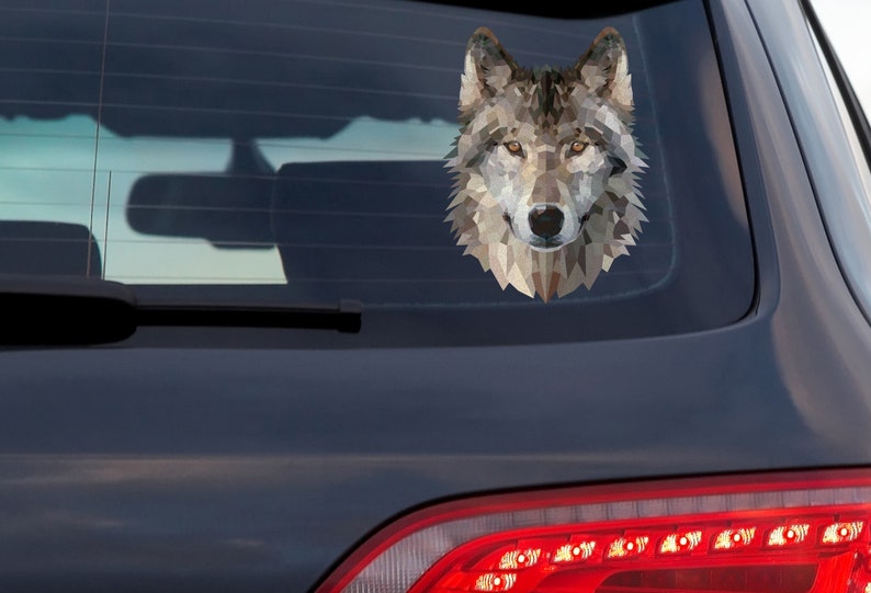 Grey Wolf Geometric 3M Reflective Material Artistic Awesome Amazing ...