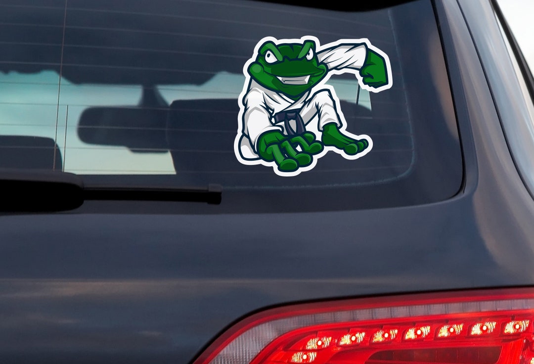 Karate Frog - Full Color Vinyl Decal for Car Window, Exterior - Etsy