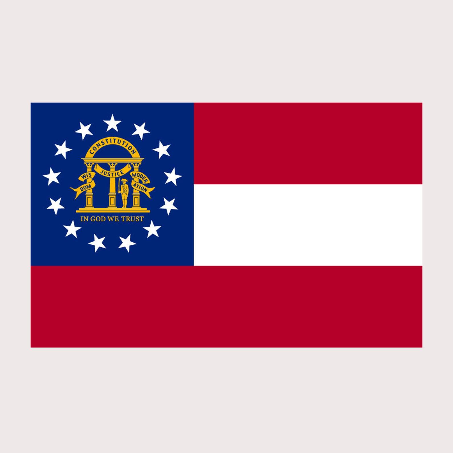 Georgia Pride State Flag REFLECTIVE Full Color Decal for Macbook ...