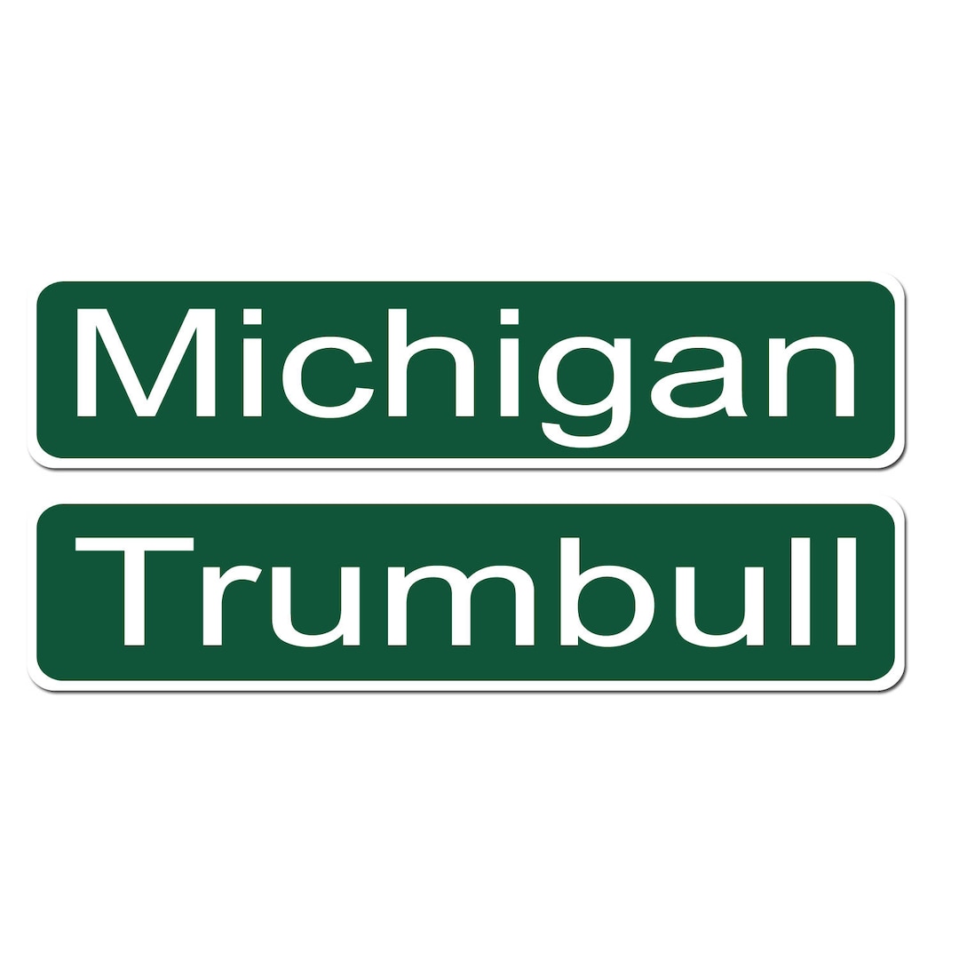 Michigan/trumbull Double Pack State Pride Green Vinyl on White - 4X17 ...