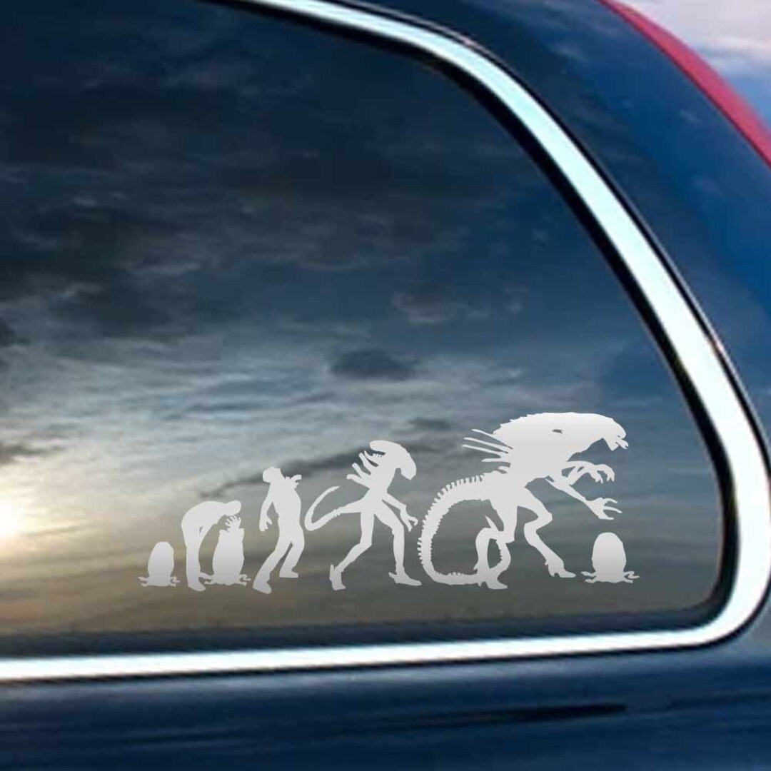 Alien Evolution Line - Vinyl Decal for Macbook, Laptop, Wall, Window - Etsy