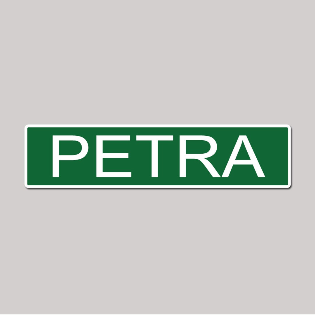 PETRA City Pride Green Vinyl on White - 4X17 Aluminum Street Sign - Etsy