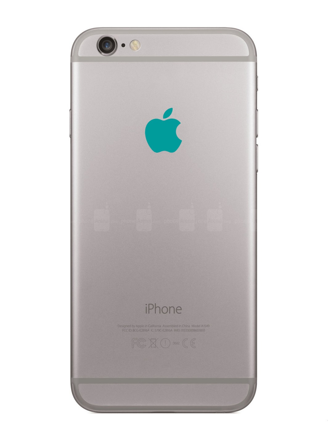 Turquoise Apple Logo Overlay Vinyl Decal - for iPhone 6,plus,5s,5c - Etsy
