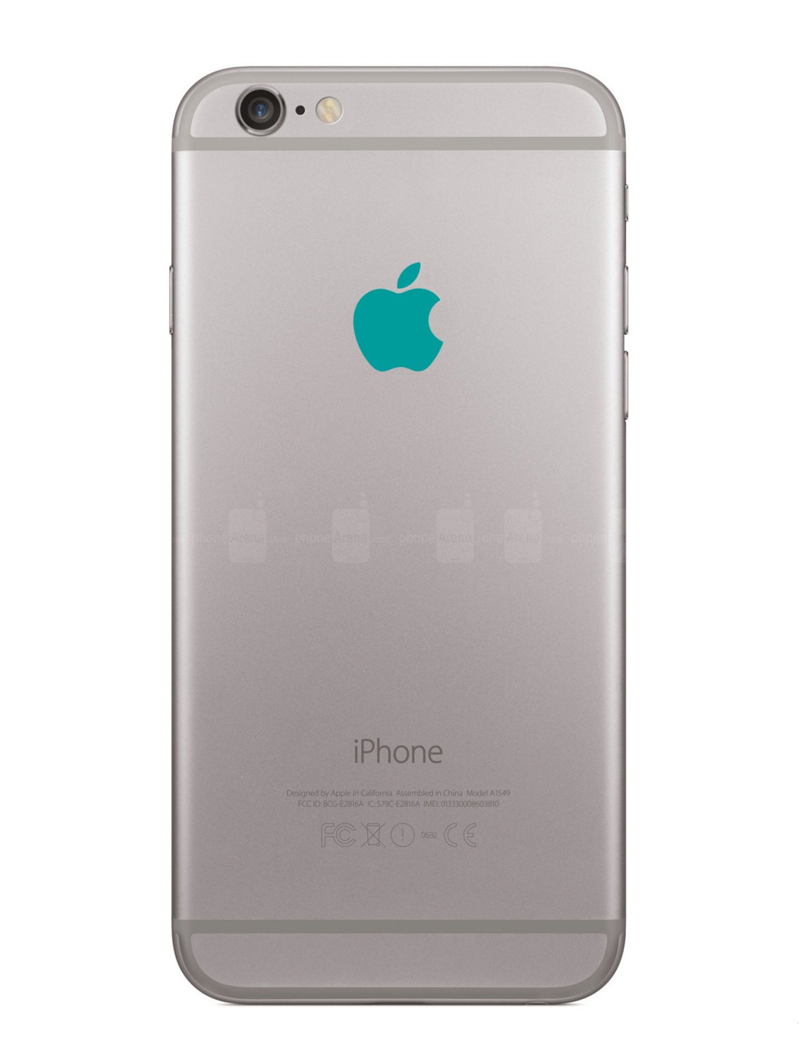 Turquoise Apple Logo Overlay Vinyl Decal for iPhone - Etsy