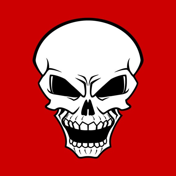 Angry Skull Face Yelling Full Color Decal for Macbook - Etsy