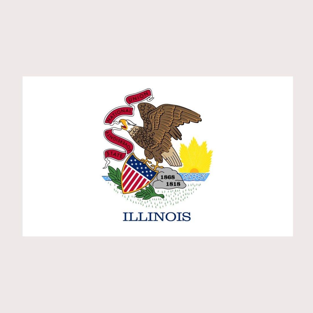 Illinois Pride State Flag Full Color Decal for Macbook, Laptop or Other ...