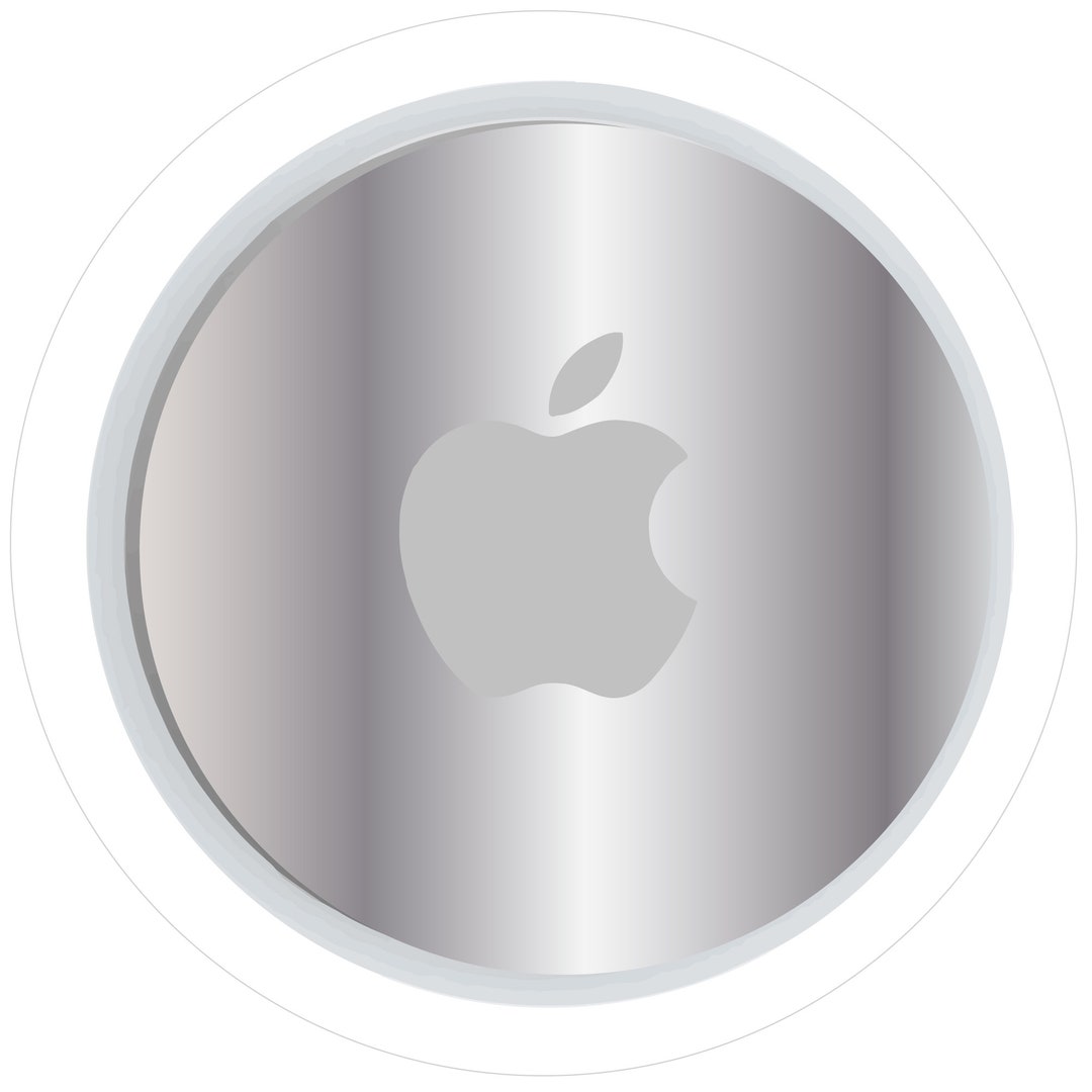 Silver Apple AirTag Logo Overlay Single Color High Quality Vinyl Decal ...