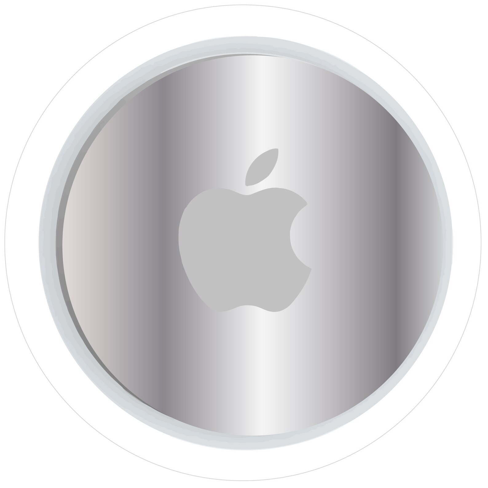 Silver Apple AirTag Logo Overlay Single Color High Quality Vinyl Decal ...