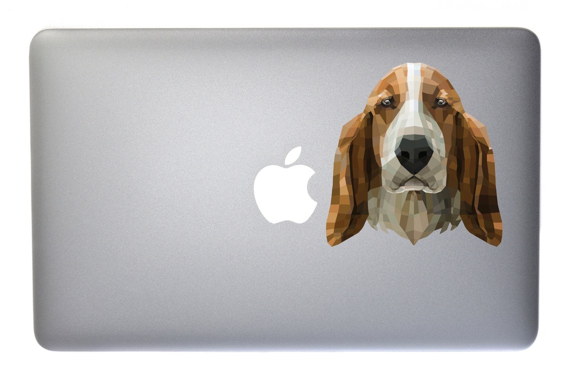 Basset Hound Geometric Awesome Amazing Full Color Vinyl Decal for ...
