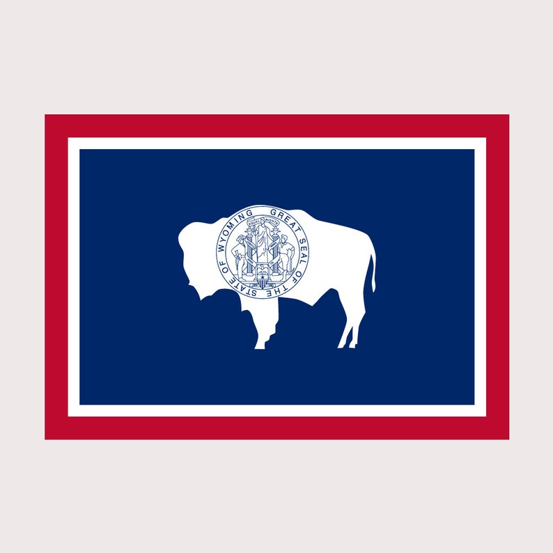 Wyoming Pride State Flag - REFLECTIVE - Full Color Decal for Macbook ...
