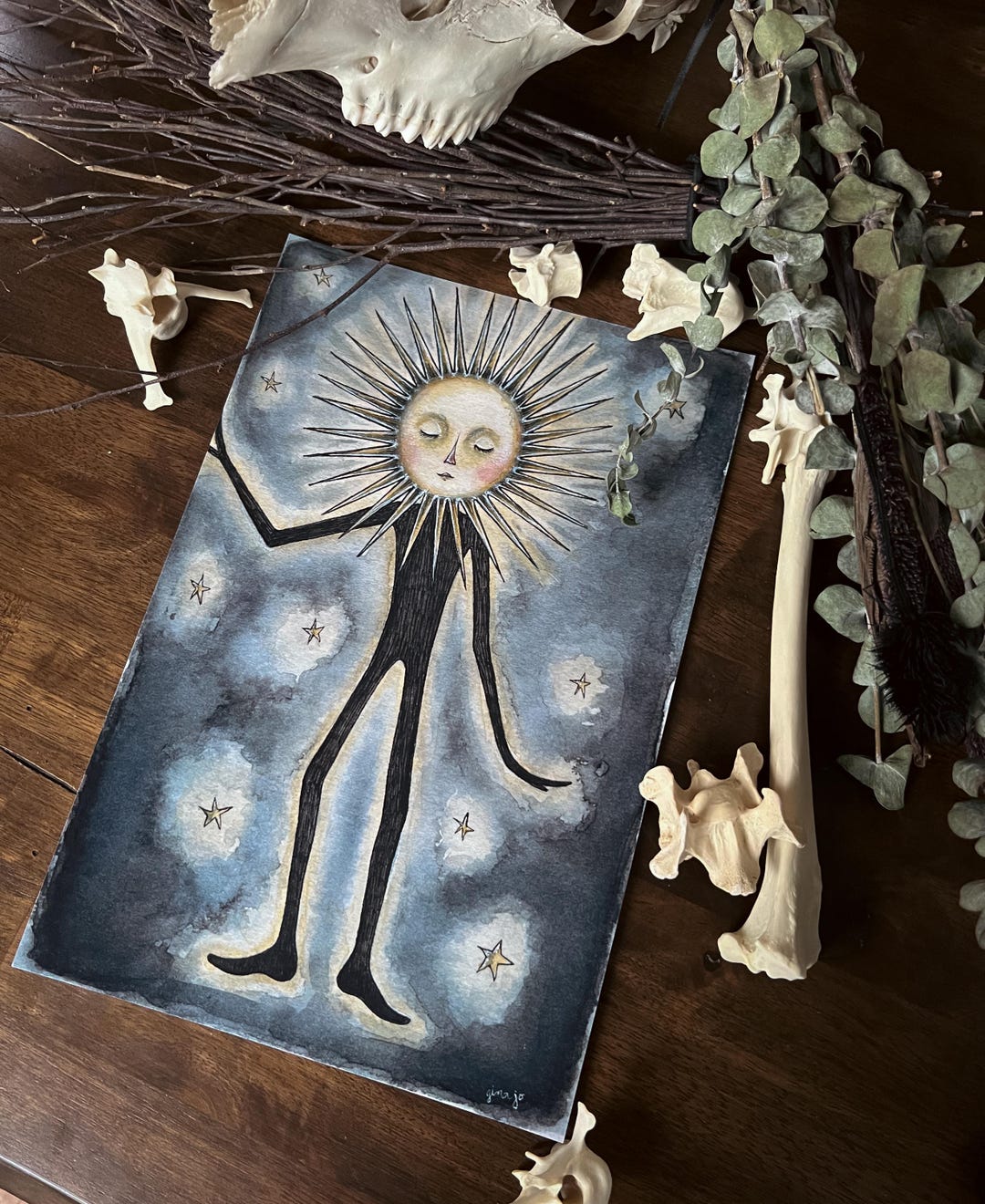 Sun Head *8x12 Print* - Etsy