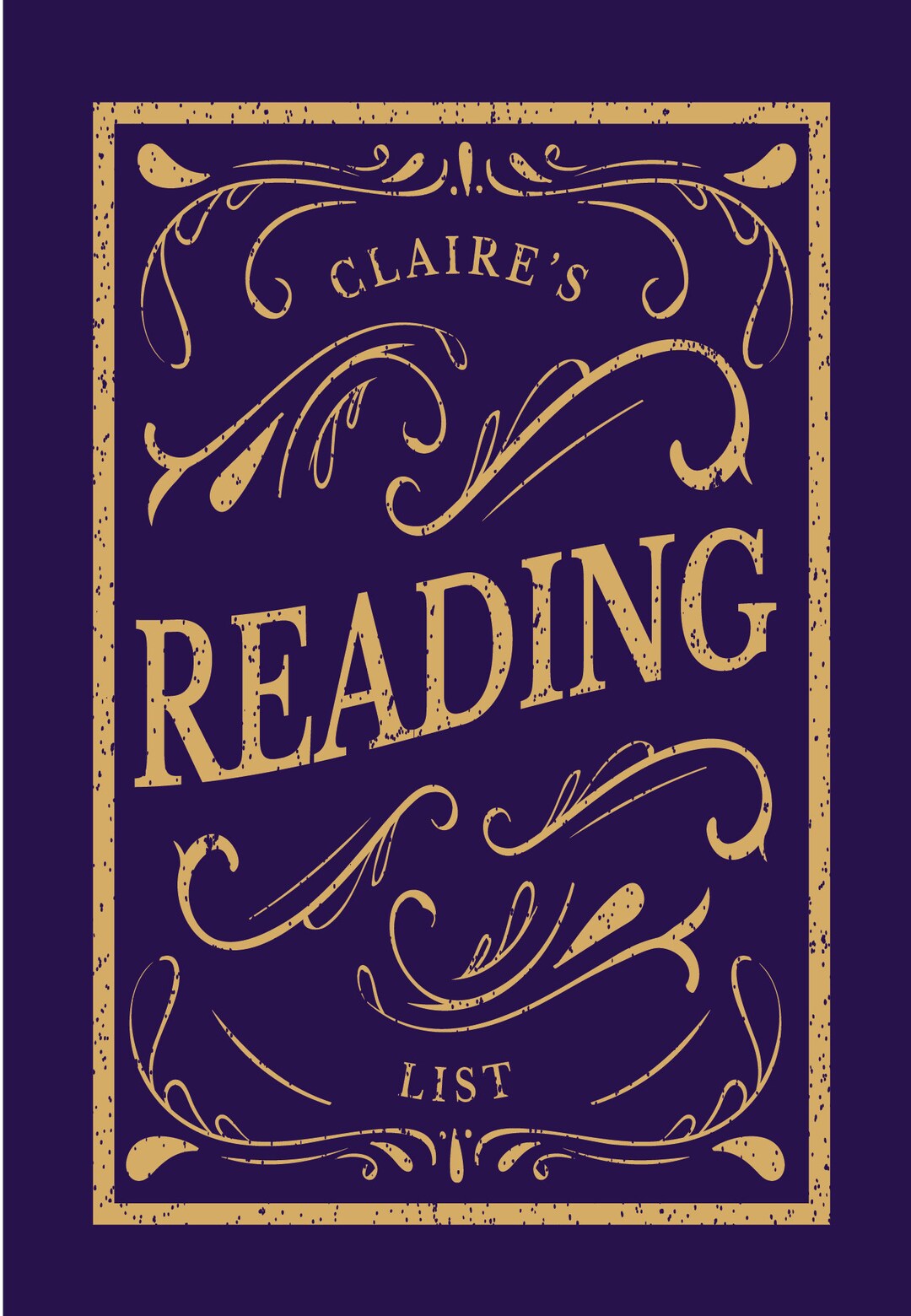 Personalized Book Log - Reading List - Books to Read - Book Lover - Etsy
