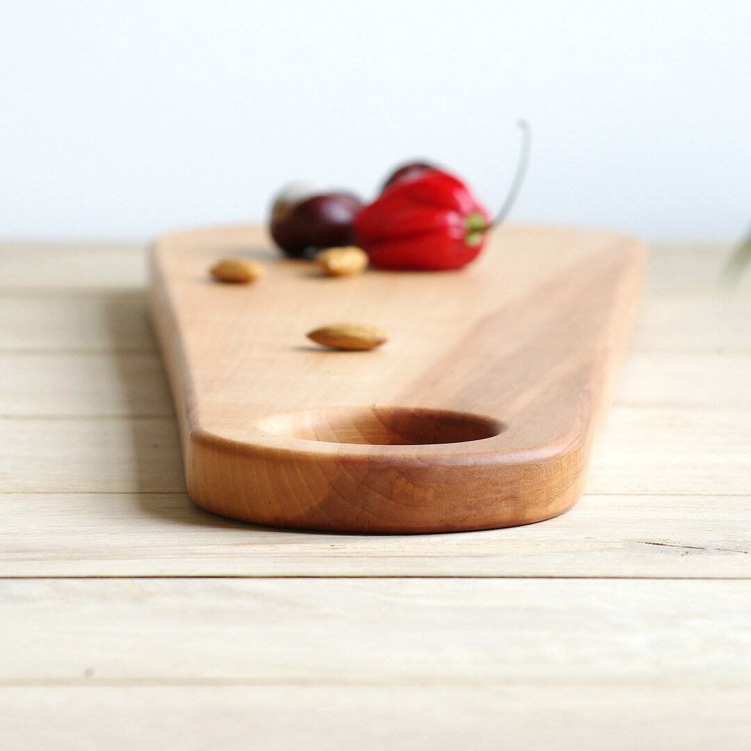 Handmade Wild Service Tree Serving Board With Handle - Etsy