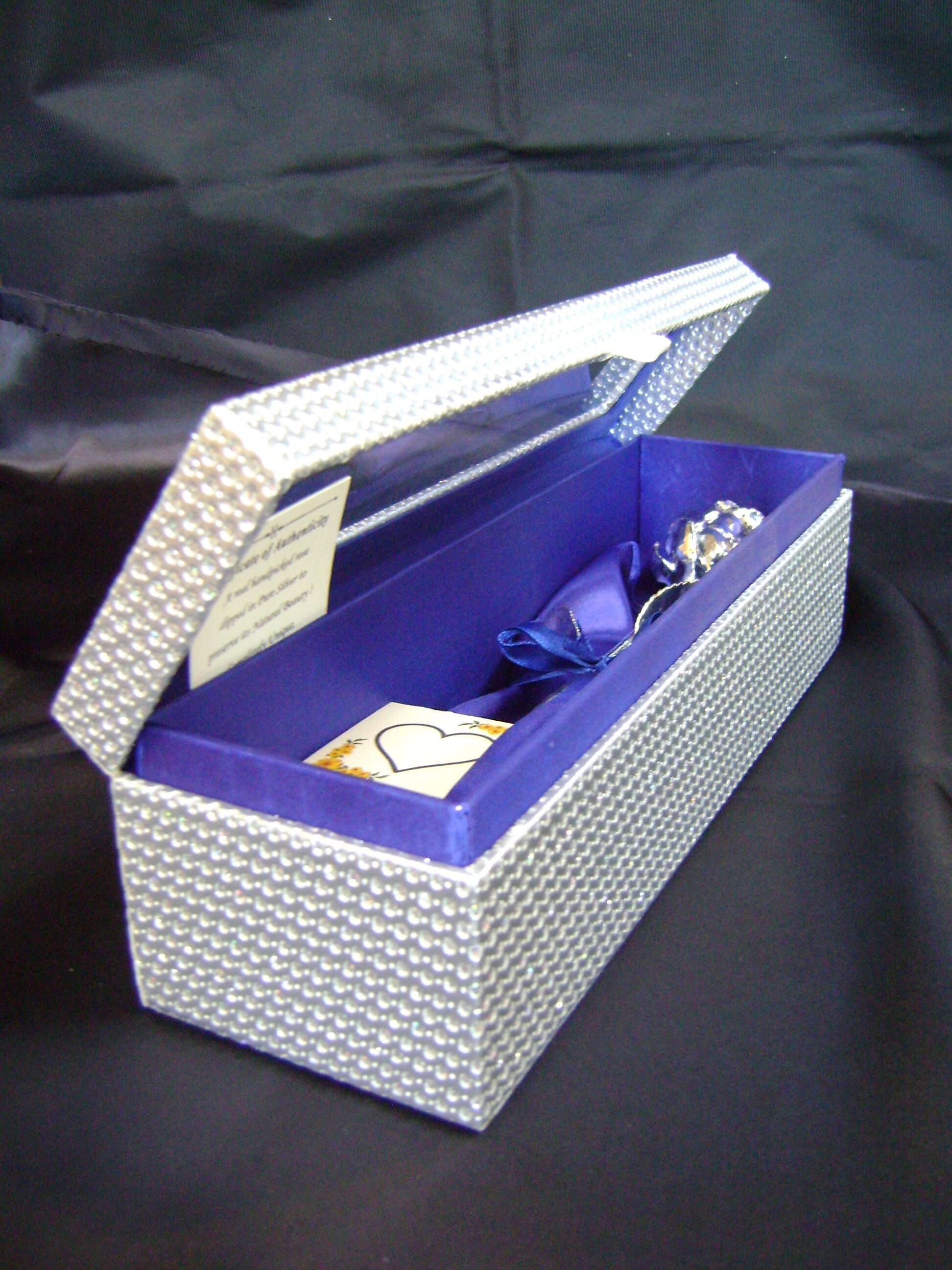 Silver Anniversary Gift 11 Inch Silver Dipped Real Rose in | Etsy