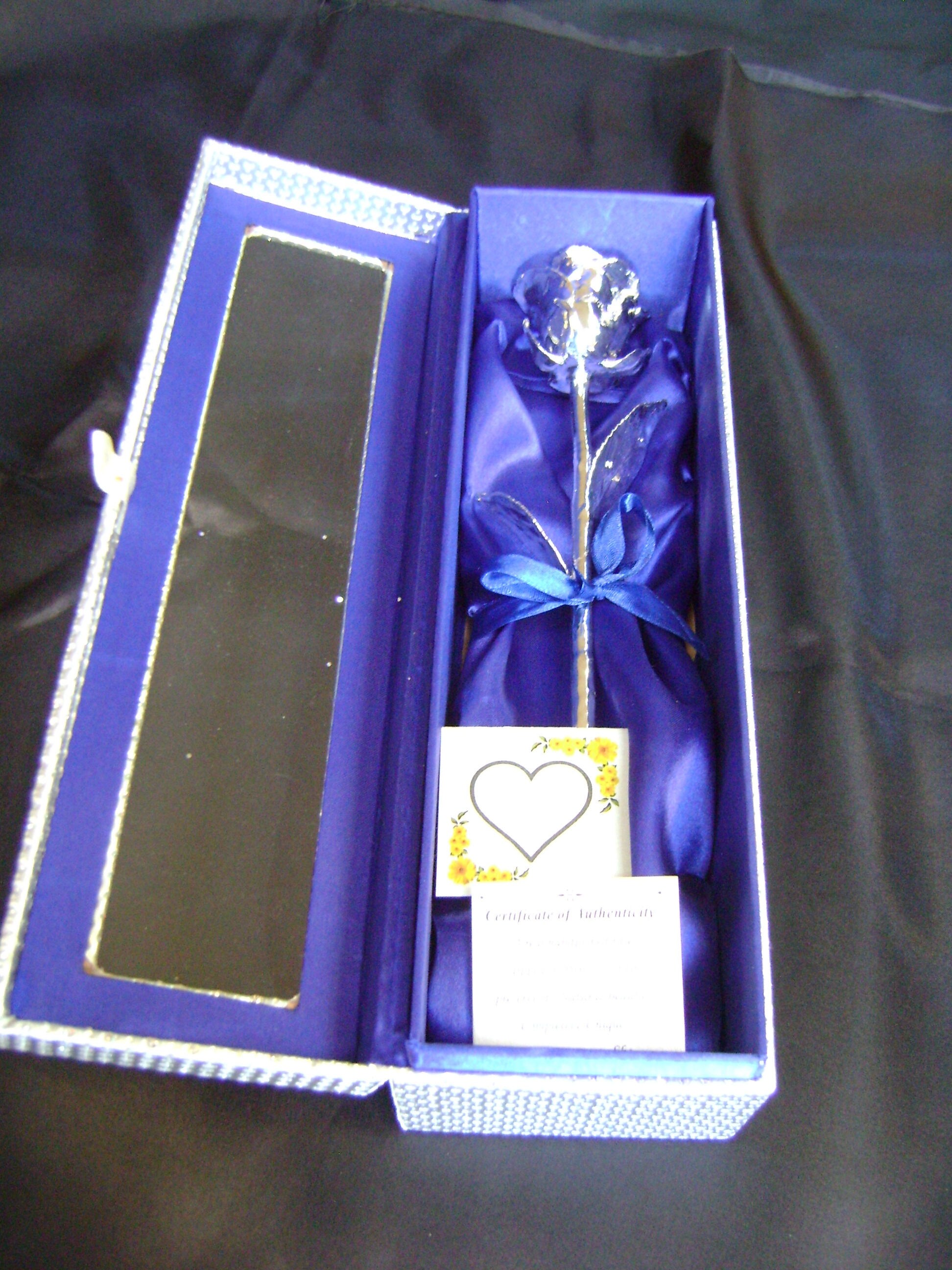 Silver Anniversary Gift 11 Inch Silver Dipped Real Rose in | Etsy