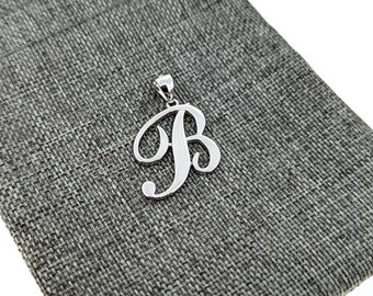 Cursive B Pendant - Etsy