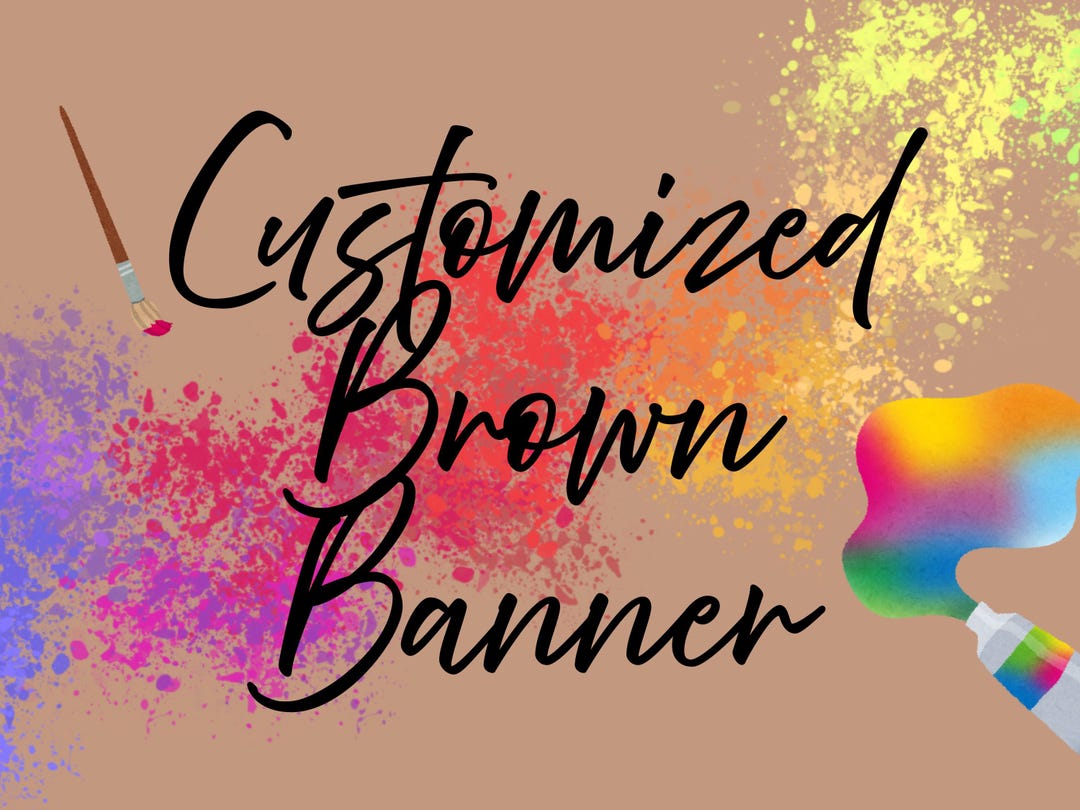 Custom Painted Brown Paper Banner, Kraft Paper Banner, Hand Painted ...