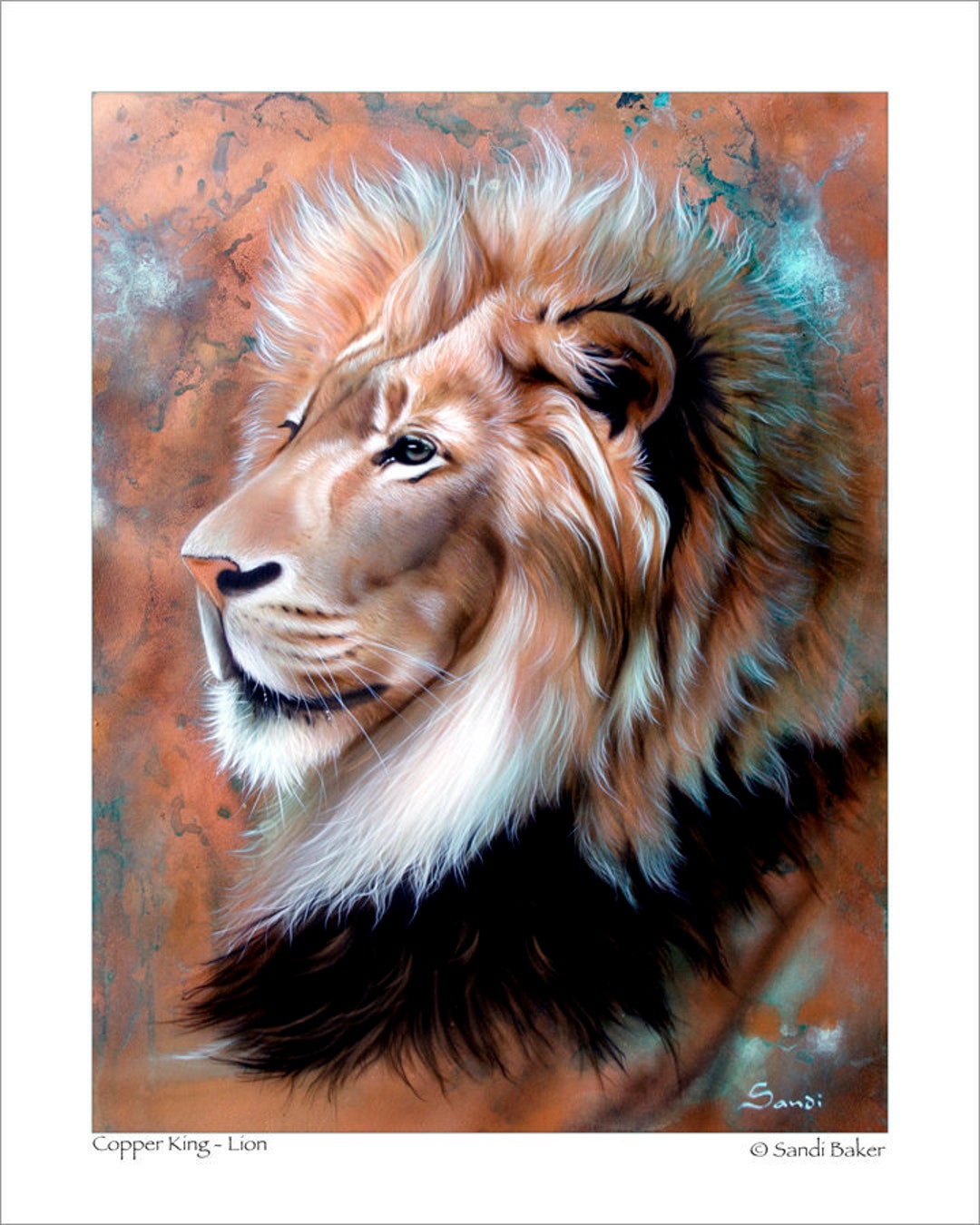 Copper King - Lion © Sandi Baker - Etsy